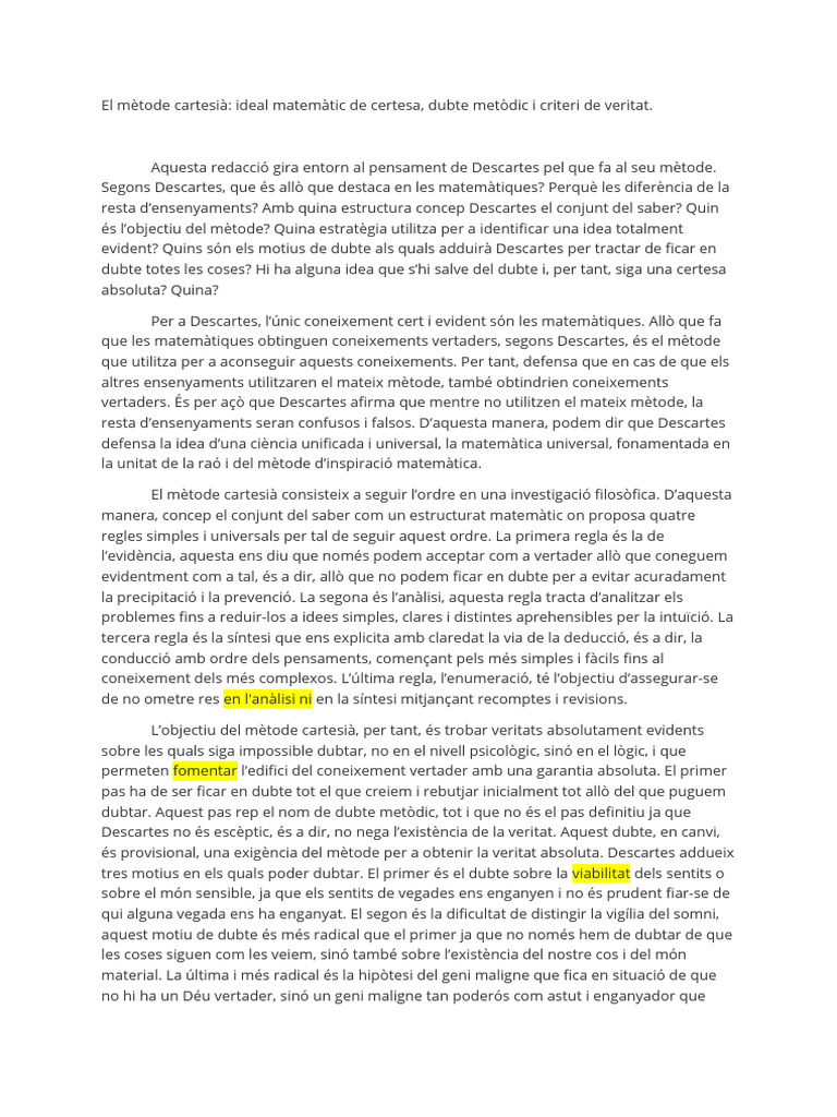 GarciaSampedroJordi - El Mètode Cartesià Ideal Matemàtic de Certesa ...