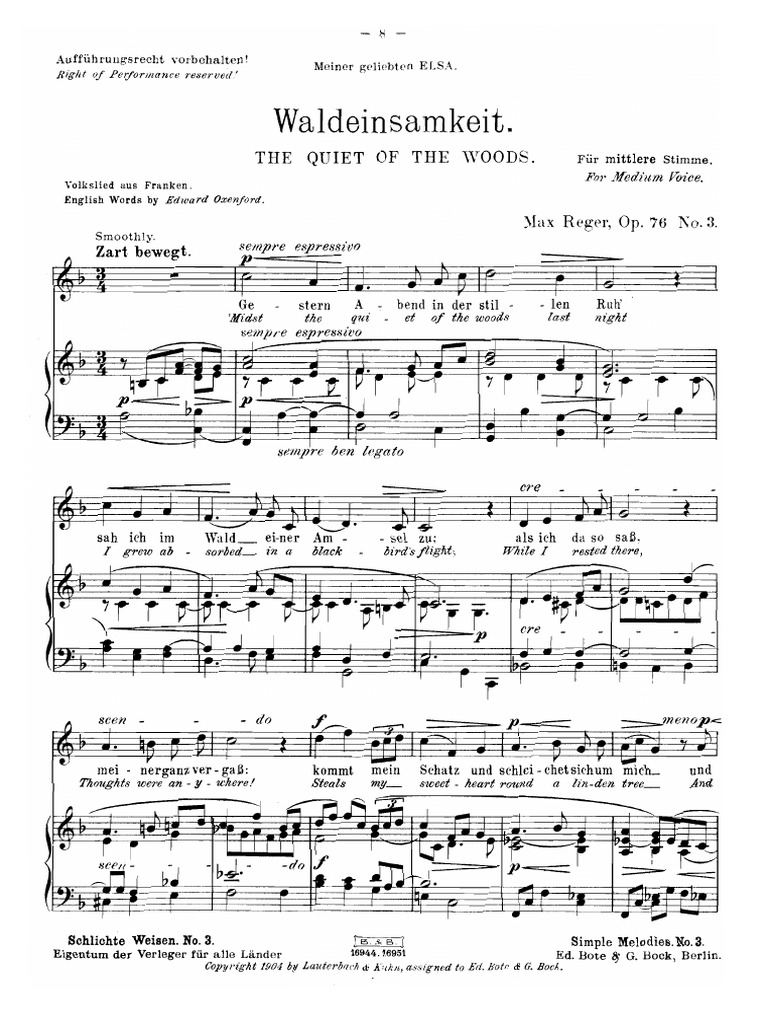 Waldeinsamkeit Mezzo | PDF