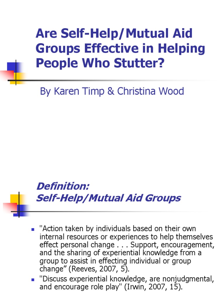 Selfhelpgroups | PDF | Stuttering | Support Group