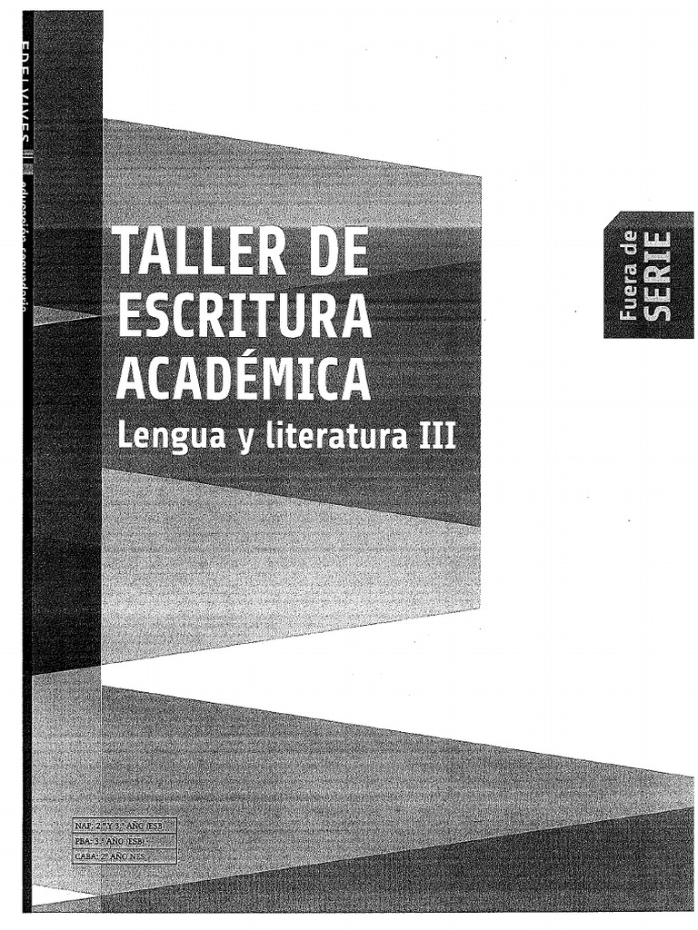 Taller de Escritura Academica Lengua y Literatura 3 | PDF