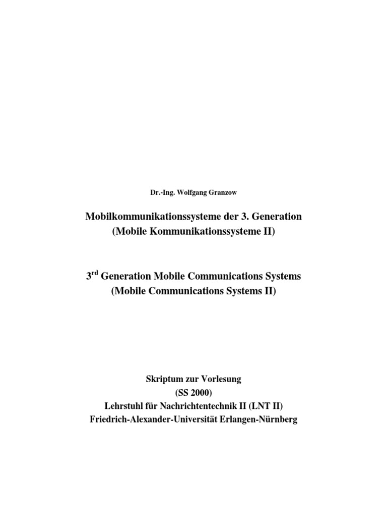 3rd Generation Mobile Communication System | PDF | 3 G | Duplex (Telecommunications)