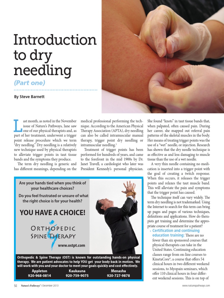 Dry Needling Part I December 2013 | PDF | Myofascial Trigger Point ...