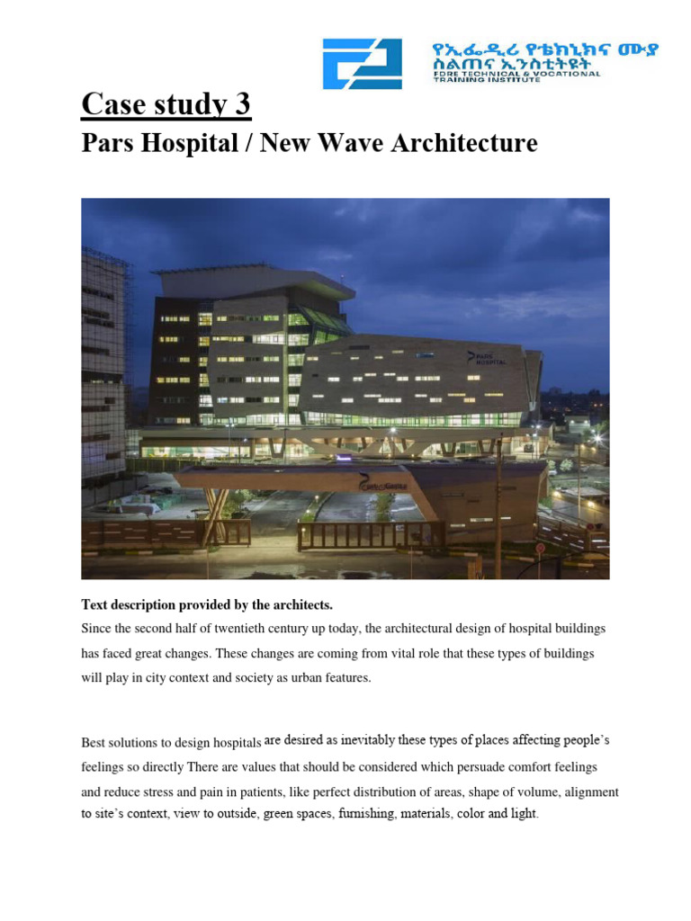 Pars Hospital Design Case Study | PDF