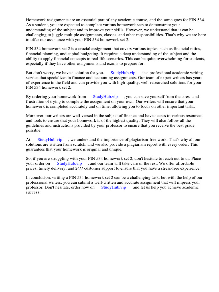 Fin 534 Homework Set 2 Answers | PDF | Interest | Internal Rate Of Return