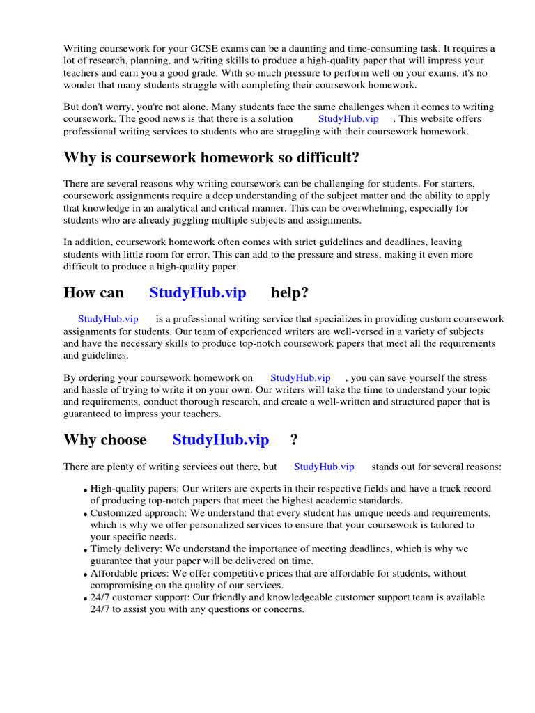 Gcse Coursework Homework Marked by Teachers | PDF | Homework