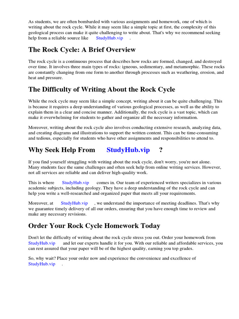 Rock Cycle Homework Ideas | PDF | Rock (Geology) | Magma