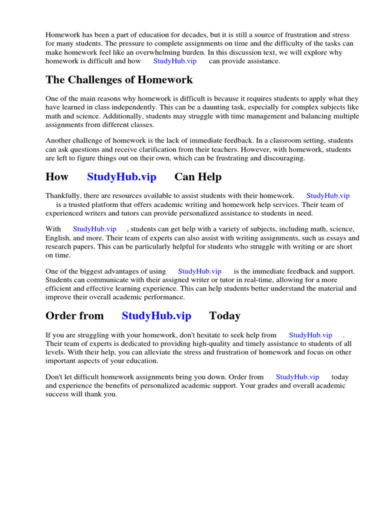 Contoh Discussion Text Homework | PDF | Homework