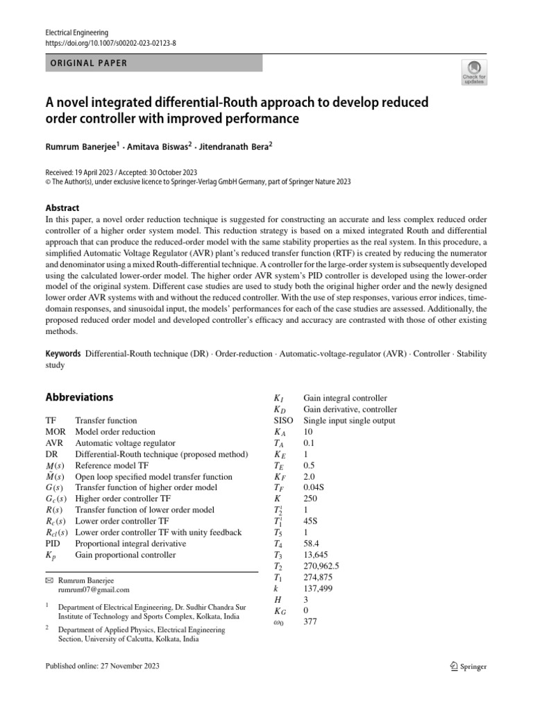 A Novel Integrated | PDF | Control Theory | Mathematical Optimization