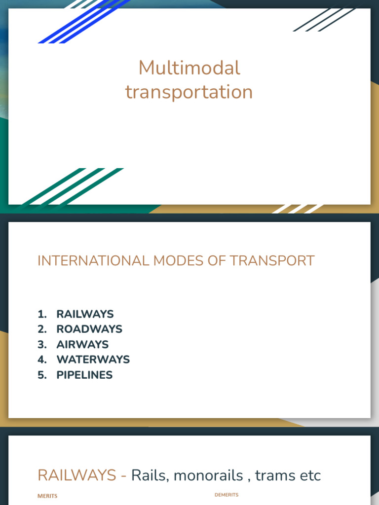 Multimodal Transportation | Download Free PDF | Transport | Train