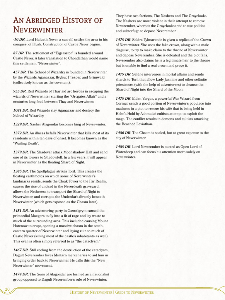 Guide-To-Neverwinter 21 | PDF | Forgotten Realms | Dungeons & Dragons