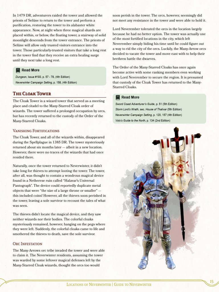 Cloak Tower: A Neverwinter Overview | PDF | Forgotten Realms | Dungeons ...