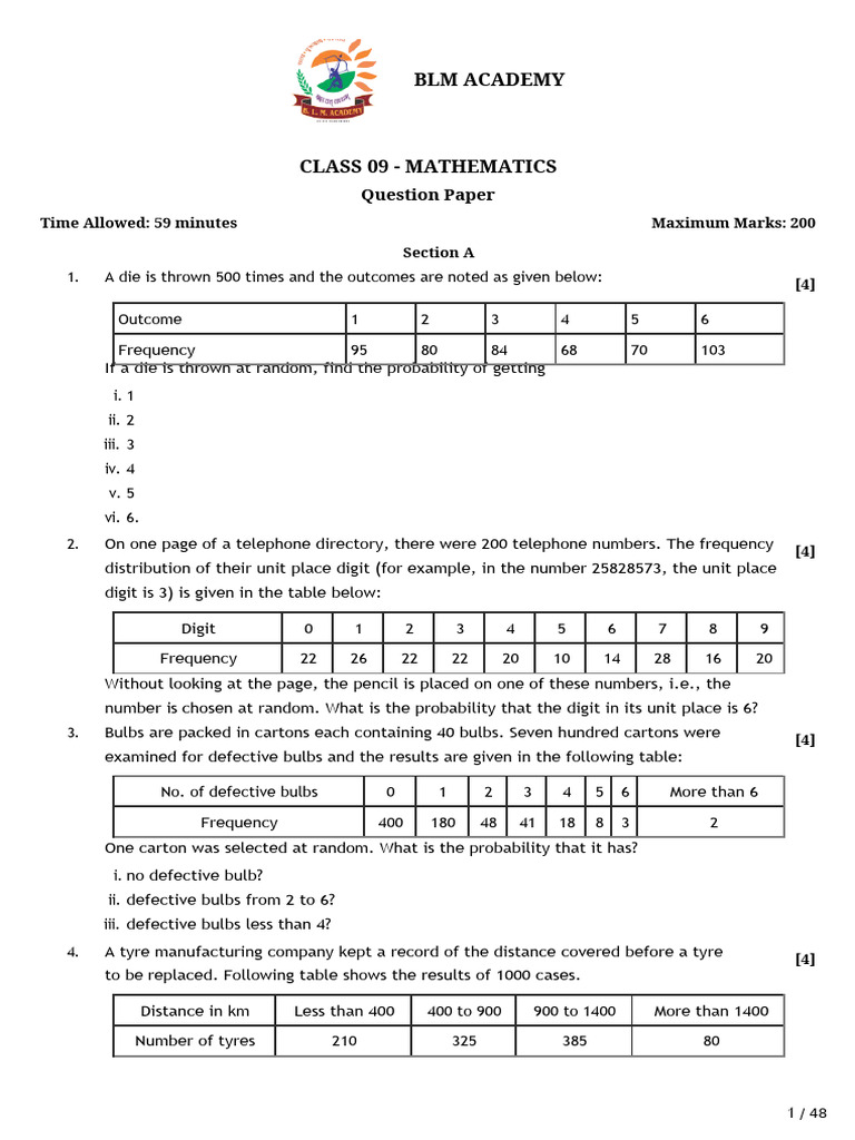 Class 9 Maths Case Study Questions | PDF | Rectangle | Euclidean Geometry