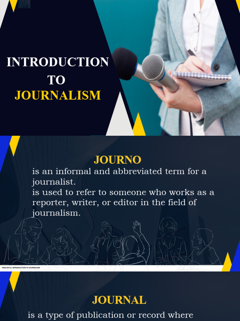 ppt-introduction-to-journalism | PDF | Journalism | Journalist