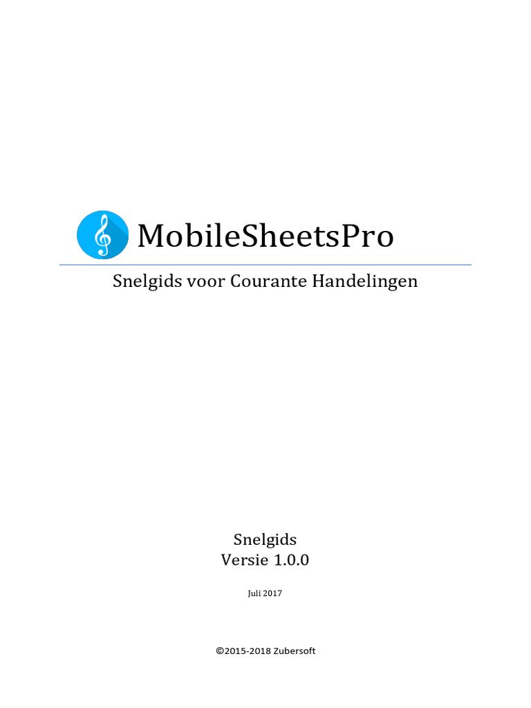 Mobile Sheets Pro Quick Dutch | PDF