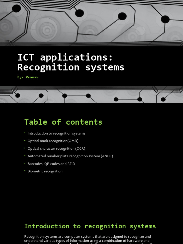 ICT Applications | PDF | Barcode | Optical Character Recognition