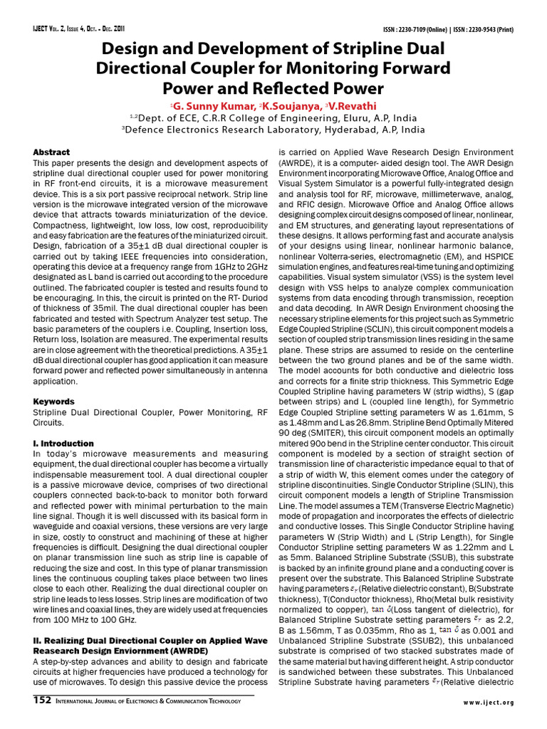 Stripline Dual Directional Coupler Design | PDF | Transmission Line | Telecommunications Engineering