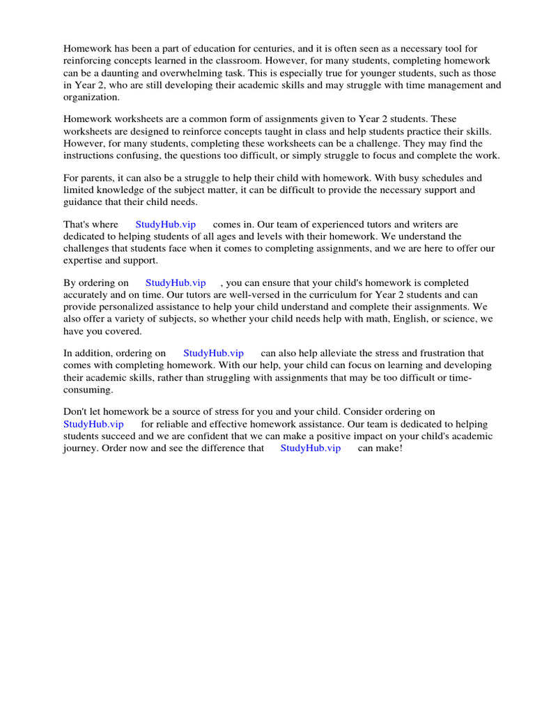 Homework Worksheets Year 2 | Download Free PDF | Worksheet | Homework