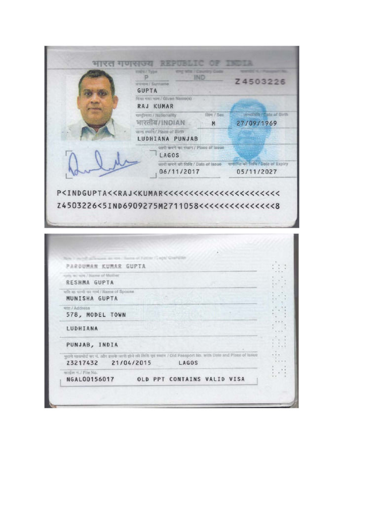Raj Gupta Current Passport | PDF