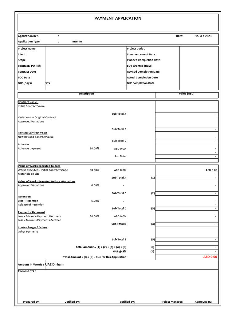 Payment Application Pdf