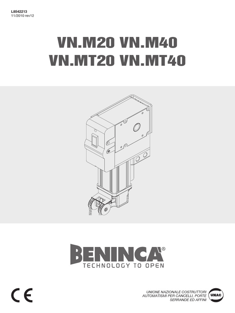 Beninca VN.M20 Manual | PDF