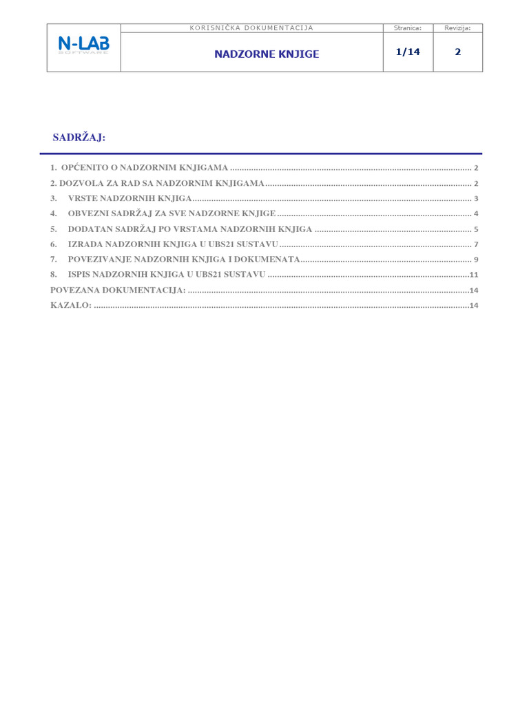 Nadzorne Knjige | PDF