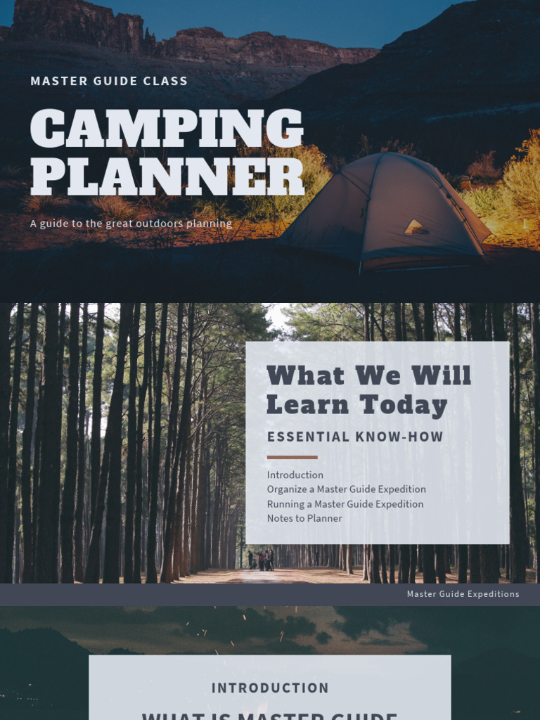 Camping Planner For Master Guide | PDF | Knowledge | Experience