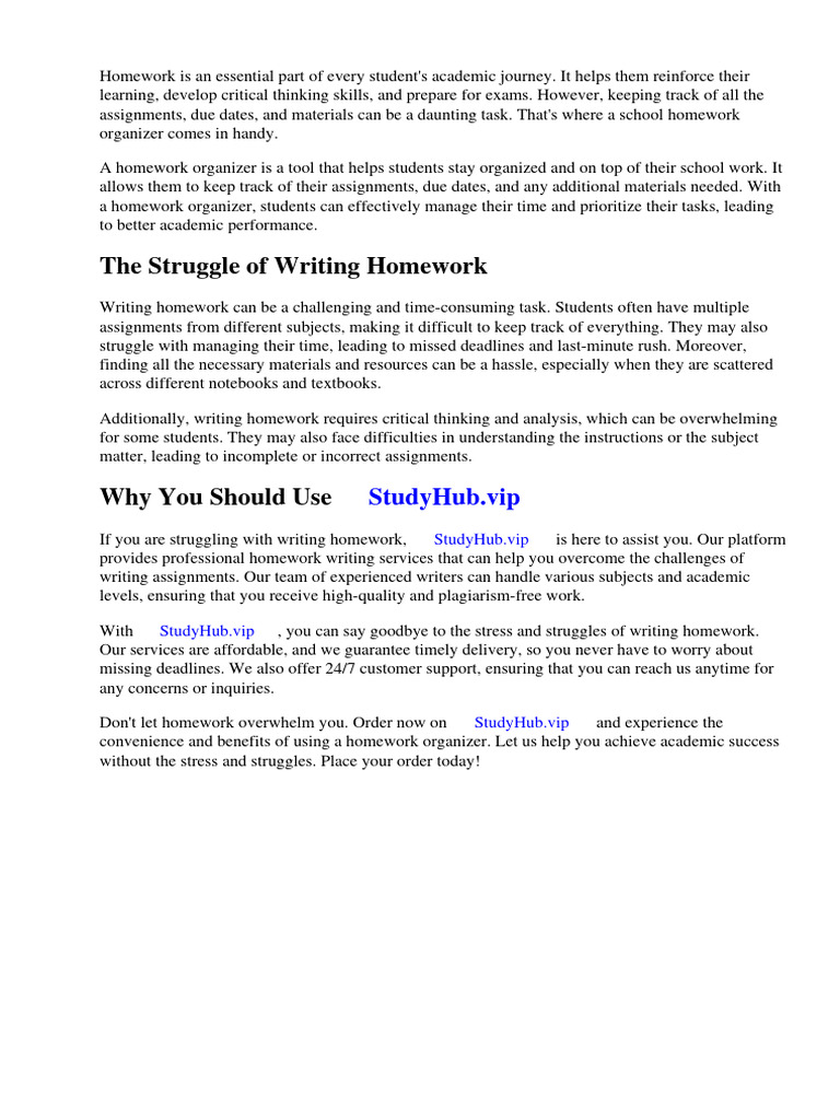 School Homework Organizer | PDF | Homework | Computing