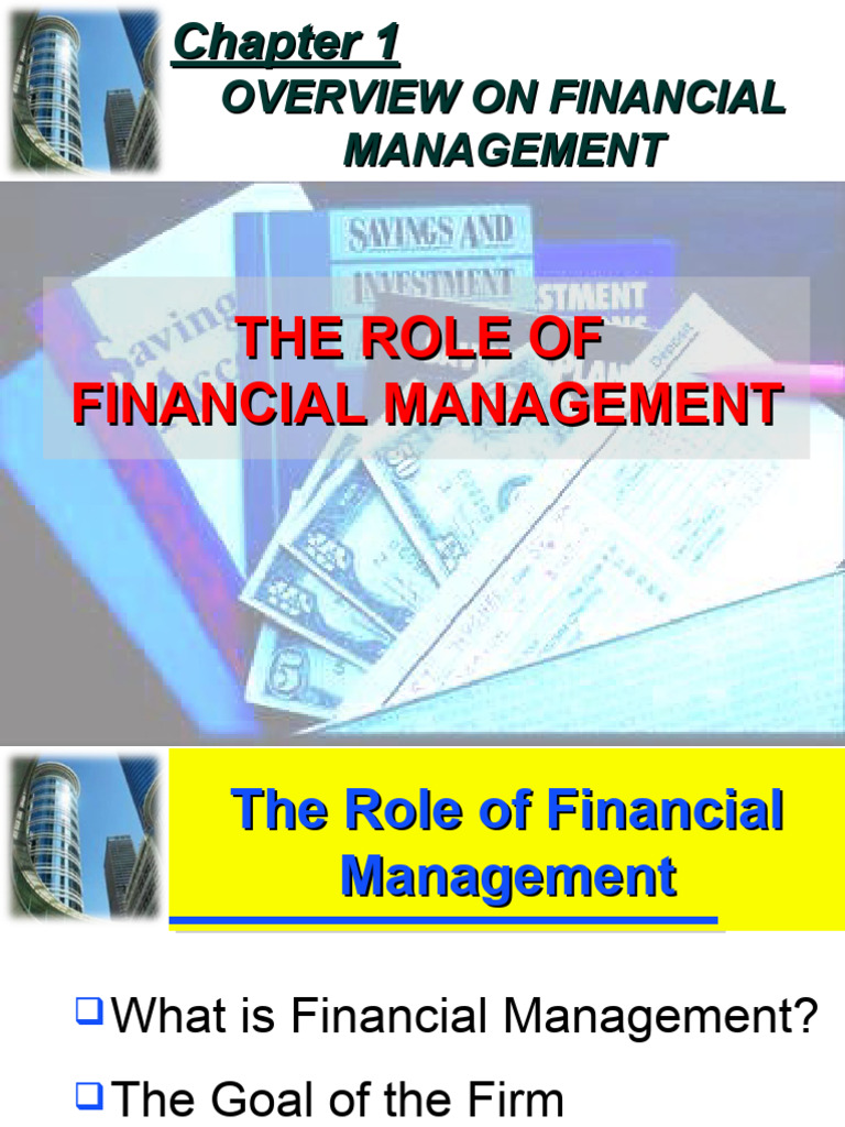 Chapter 1.1-The Role of Financial Management | PDF | Dividend | Stocks