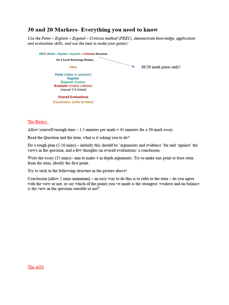 30 and 20 Markers | PDF | Essays | Knowledge