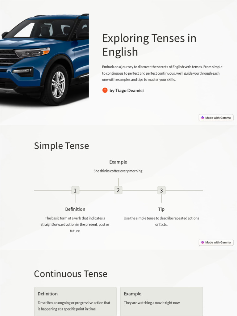 Mastering English Verb Tenses Guide | PDF | Grammatical Tense | Perfect ...