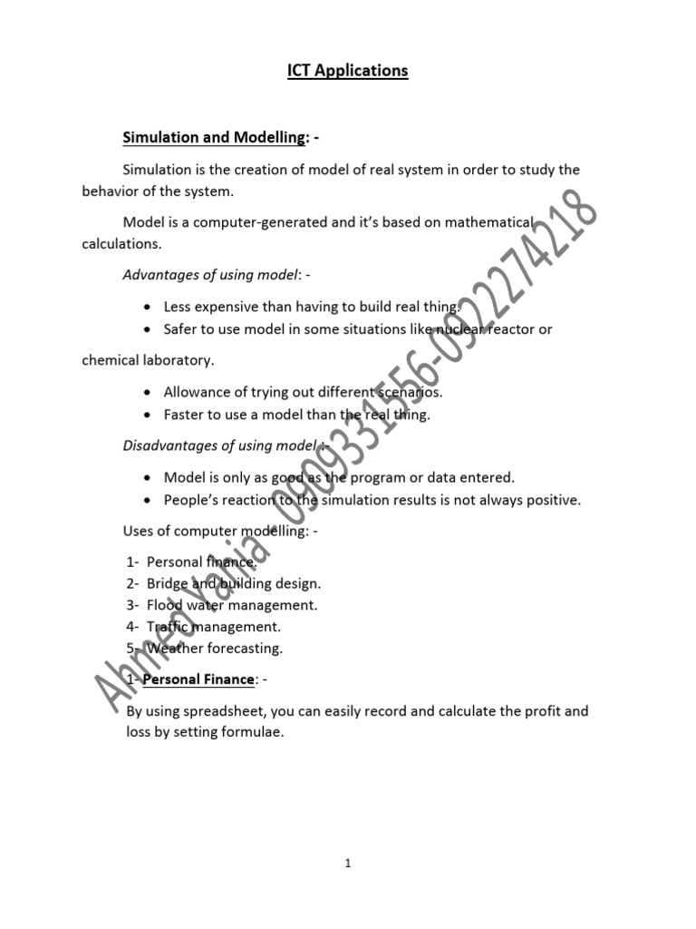 ICT Applicatiosn - Simaulation & Modelling | PDF | Weather | Flood