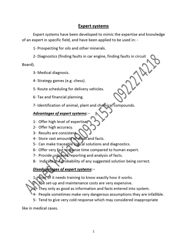 ICT Application - Expert Systems | PDF | Inference | Expert