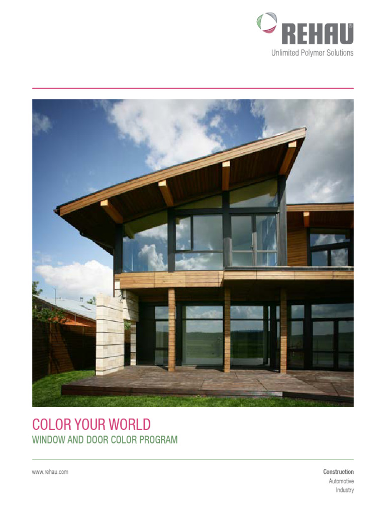 Tyrol Series Color Options Brochure From REHAU | PDF | Window | Door