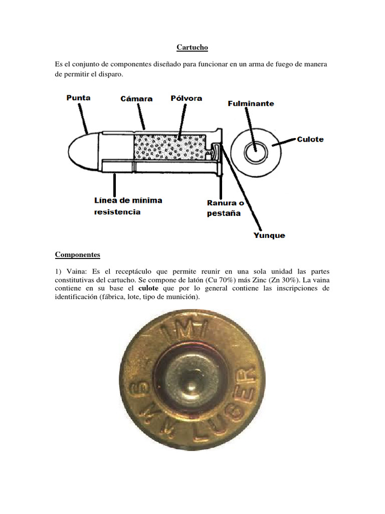 Cartucho | PDF | Cartucho (armas de fuego) | Balística