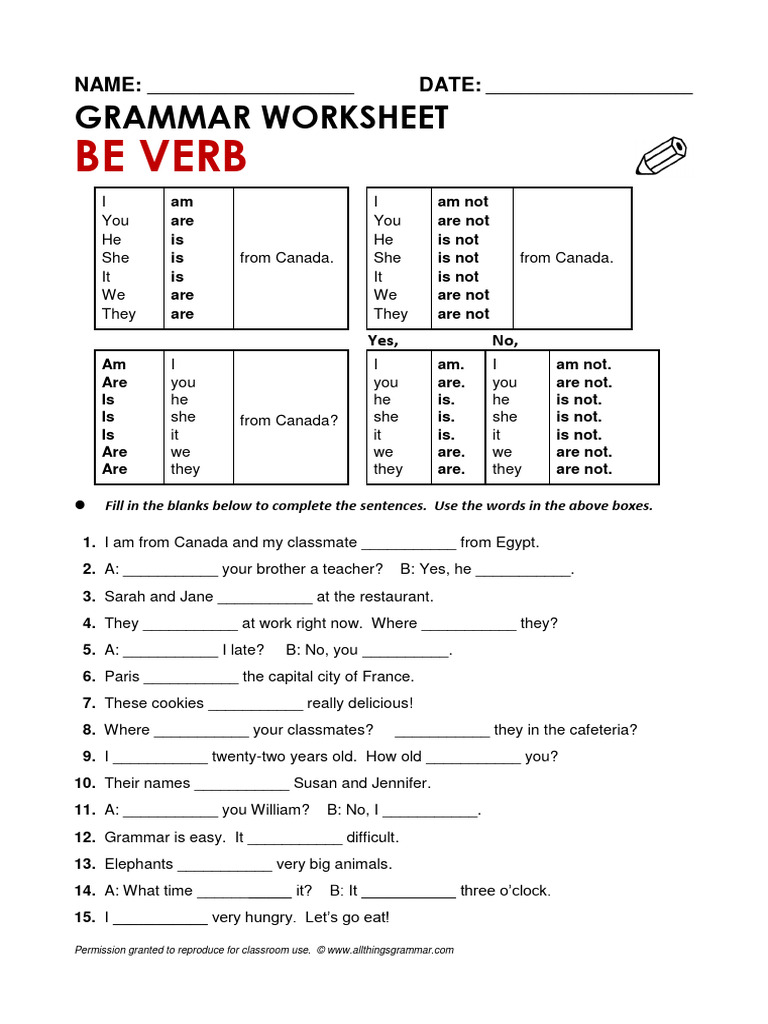 Verb To Be - Present Simple | PDF | Language Mechanics | Syntax