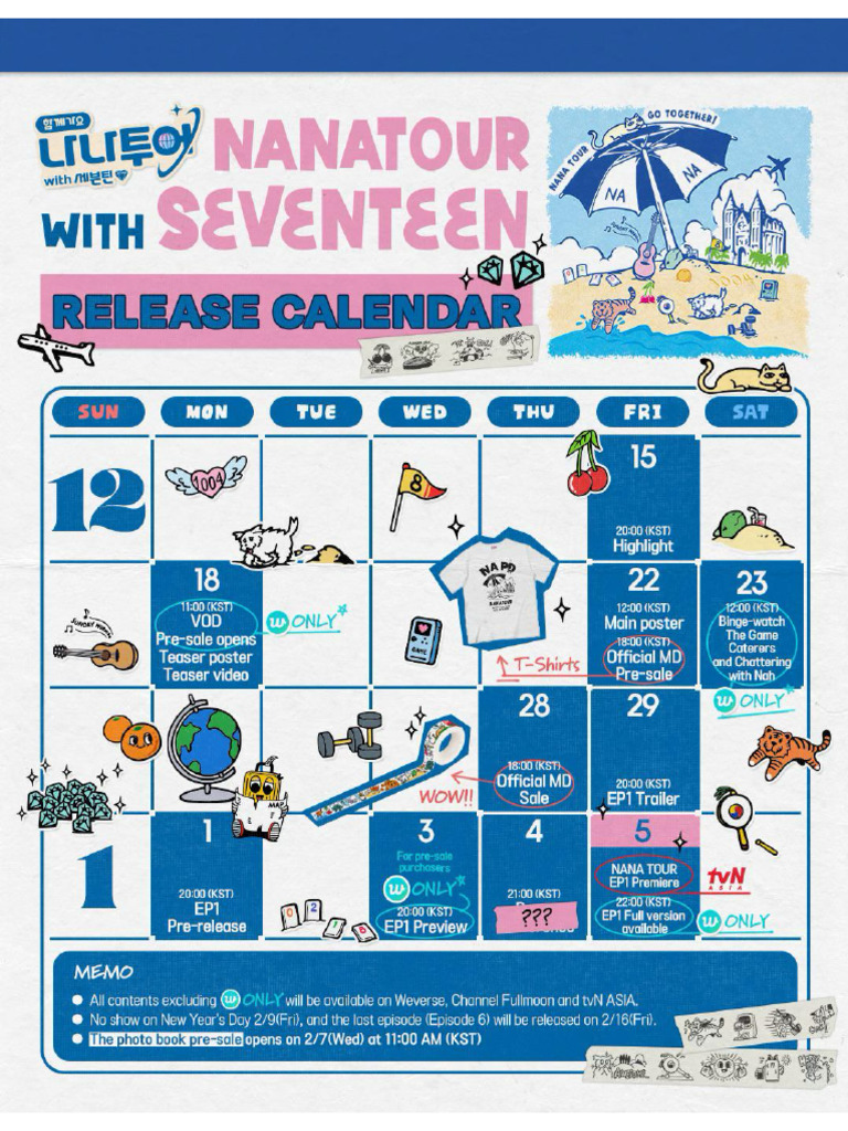 Nana Tour With Seventeen Release Calendar v0 Fryu5ihbxf6c1 | PDF