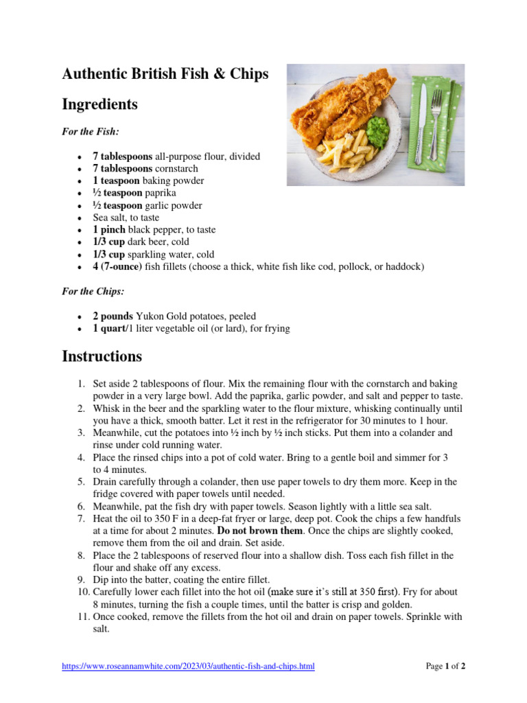 Fish-and-Chips | PDF | French Fries | Batter (Cooking)