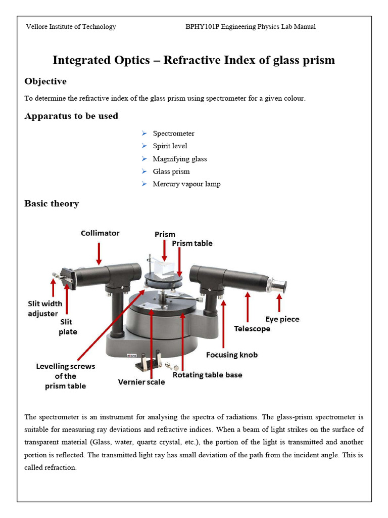 6-Refractive Index of Prism-27!02!2024 | PDF | Refractive Index | Refraction
