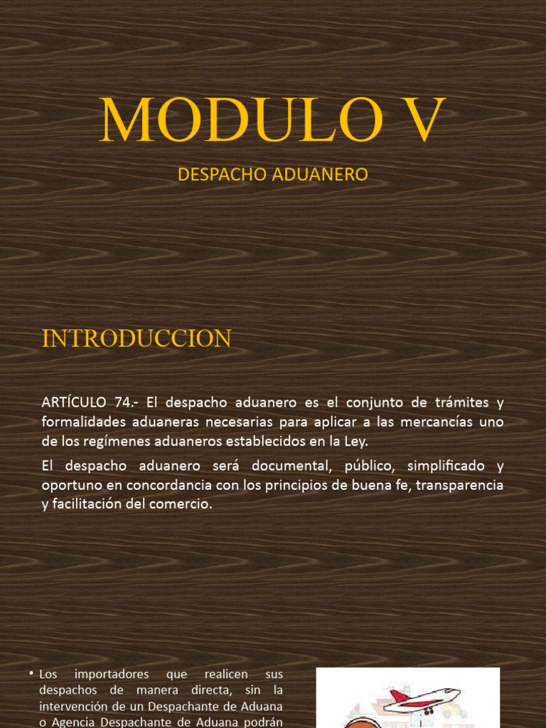 Modulo v Despacho | PDF | aduana