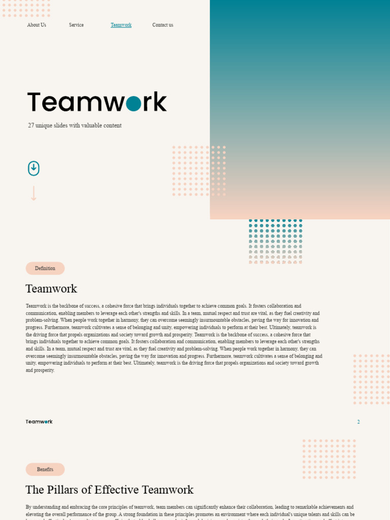 Teamwork | PDF | Goal | Business