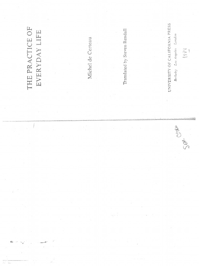 De Certau Practice of Every Li | PDF