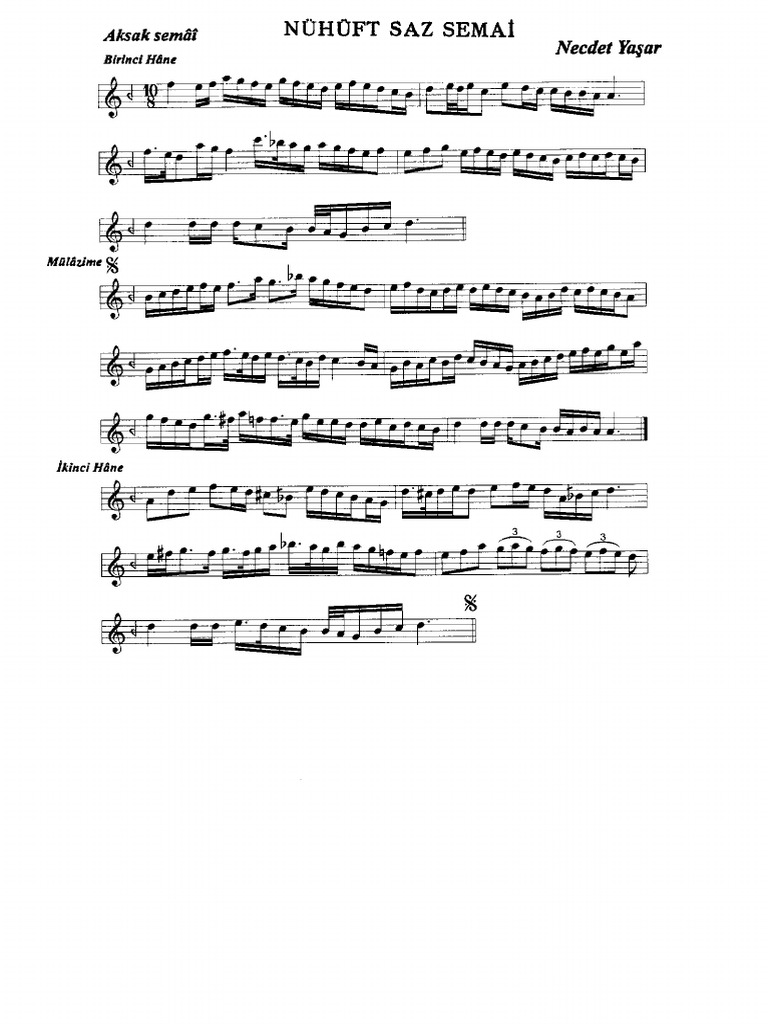 Nevruz Saz Semai - Necdet Yaşar | PDF