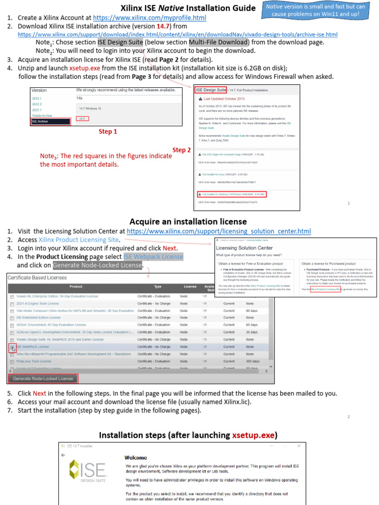 Xilinx ISE Native Installation Guide | PDF | Directory (Computing) | Zip (File Format)