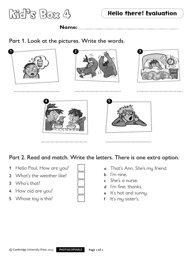 Kid's Box 4. | PDF | Leisure