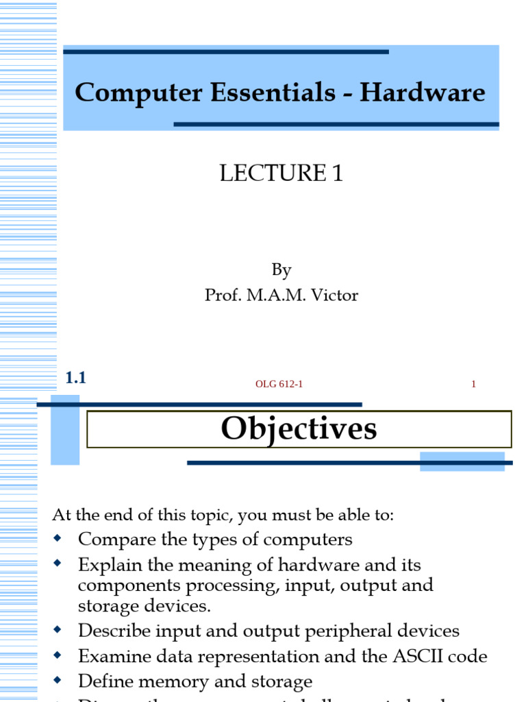 Understanding Computer Hardware Essentials | PDF | Computer Data ...