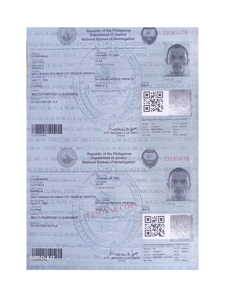 Saballa PRC Requirements | PDF