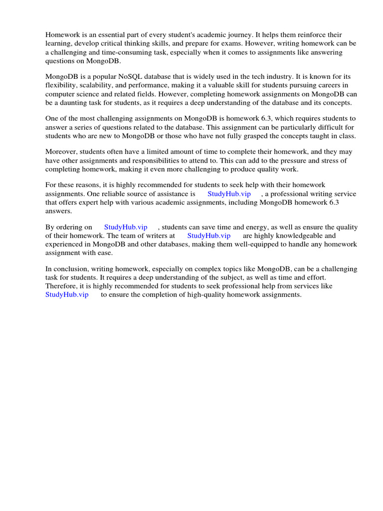 Mongodb Homework 6.3 Answer | PDF | Mongo Db | Databases