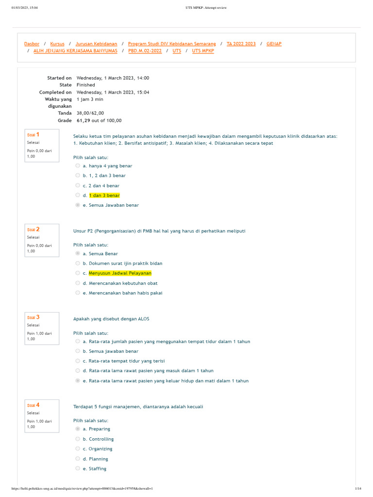 Soal UTS - MPKP | PDF