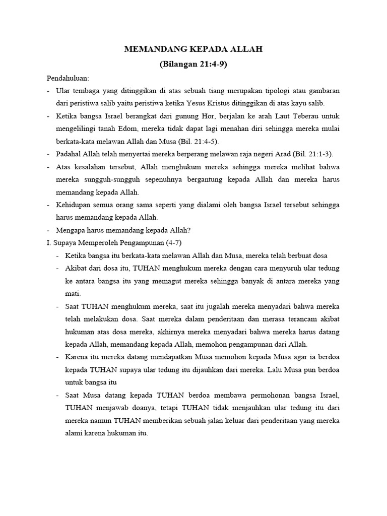 Memandang kepada Allah untuk Keselamatan | PDF