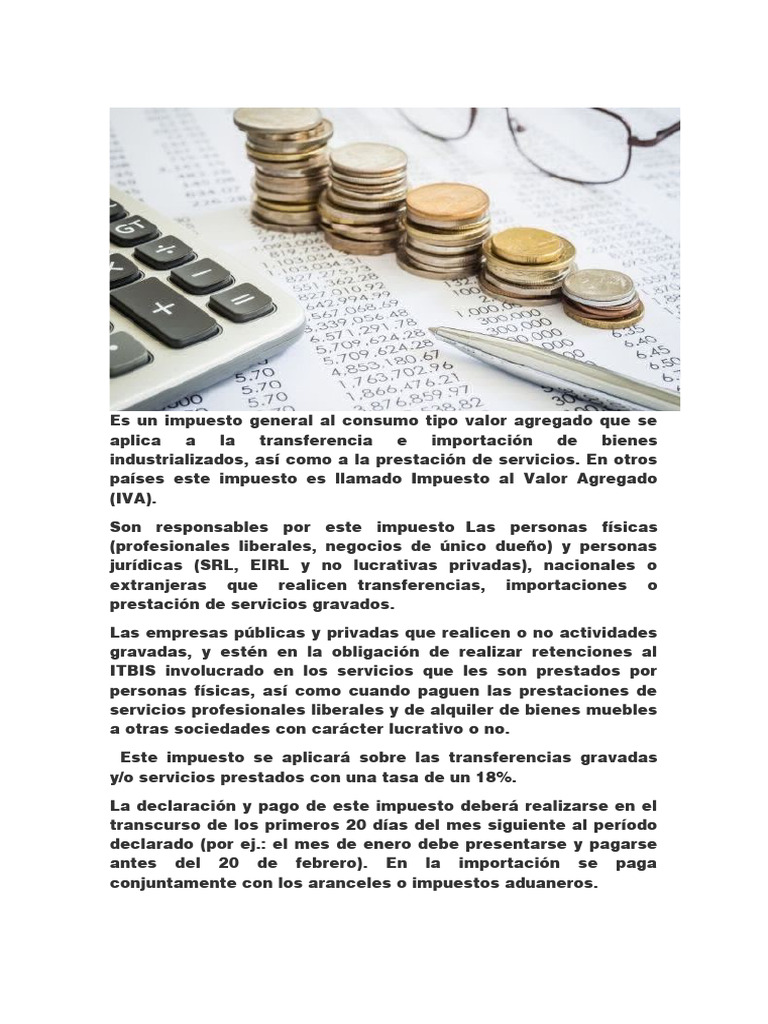 ITBIS: Impuesto al Valor Agregado 18% | PDF